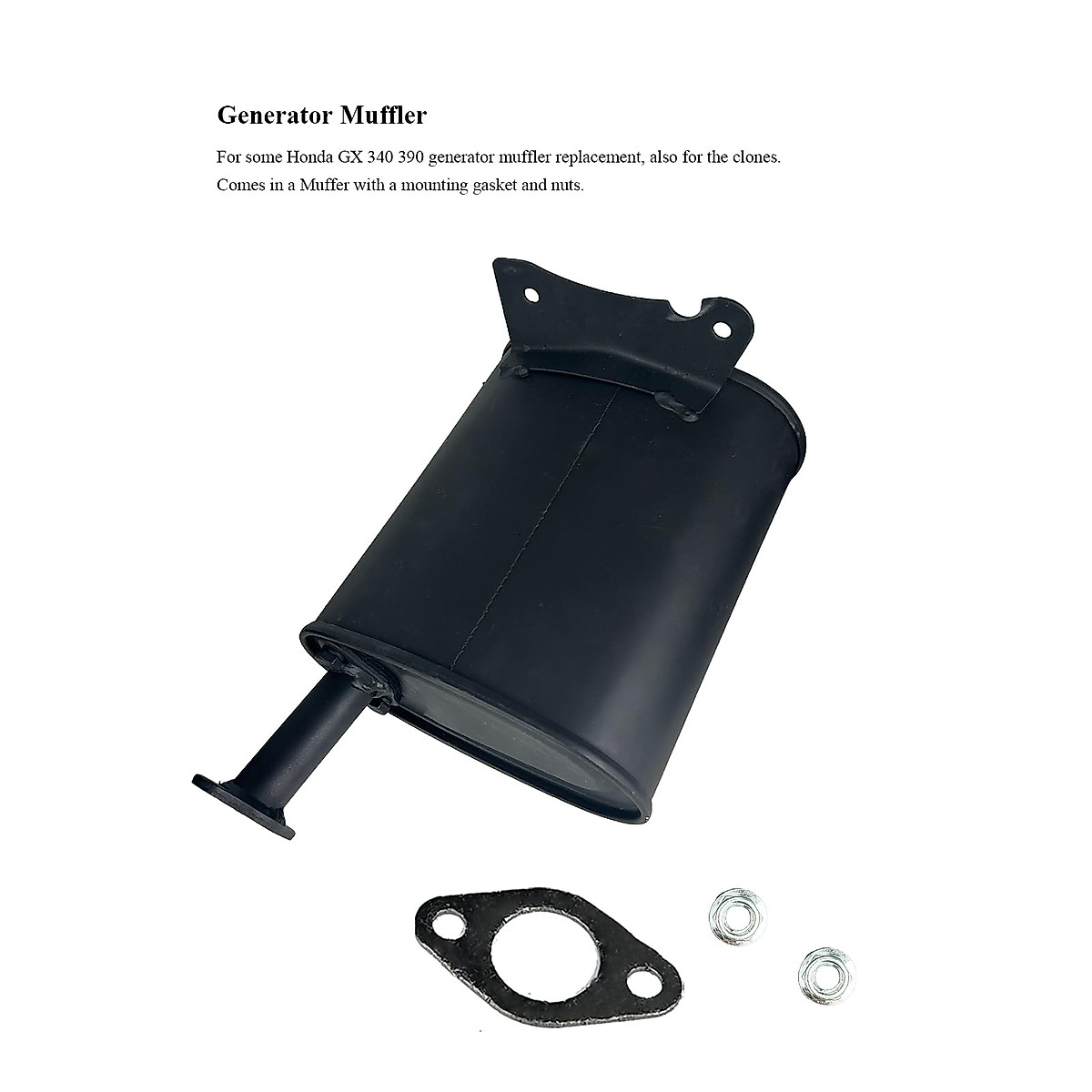 YAMAKATO Generator Muffler Silencer Kit for Honda & Clone Predator GX340 GX390 420cc 389cc 439cc 459cc Champion Duromax Firman Jiangdong etc.