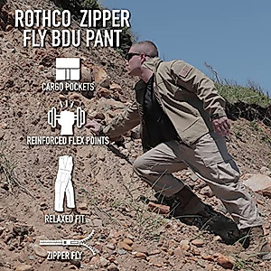 Rothco Relaxed Fit Zipper Fly BDU Pants, Navy Blue, S