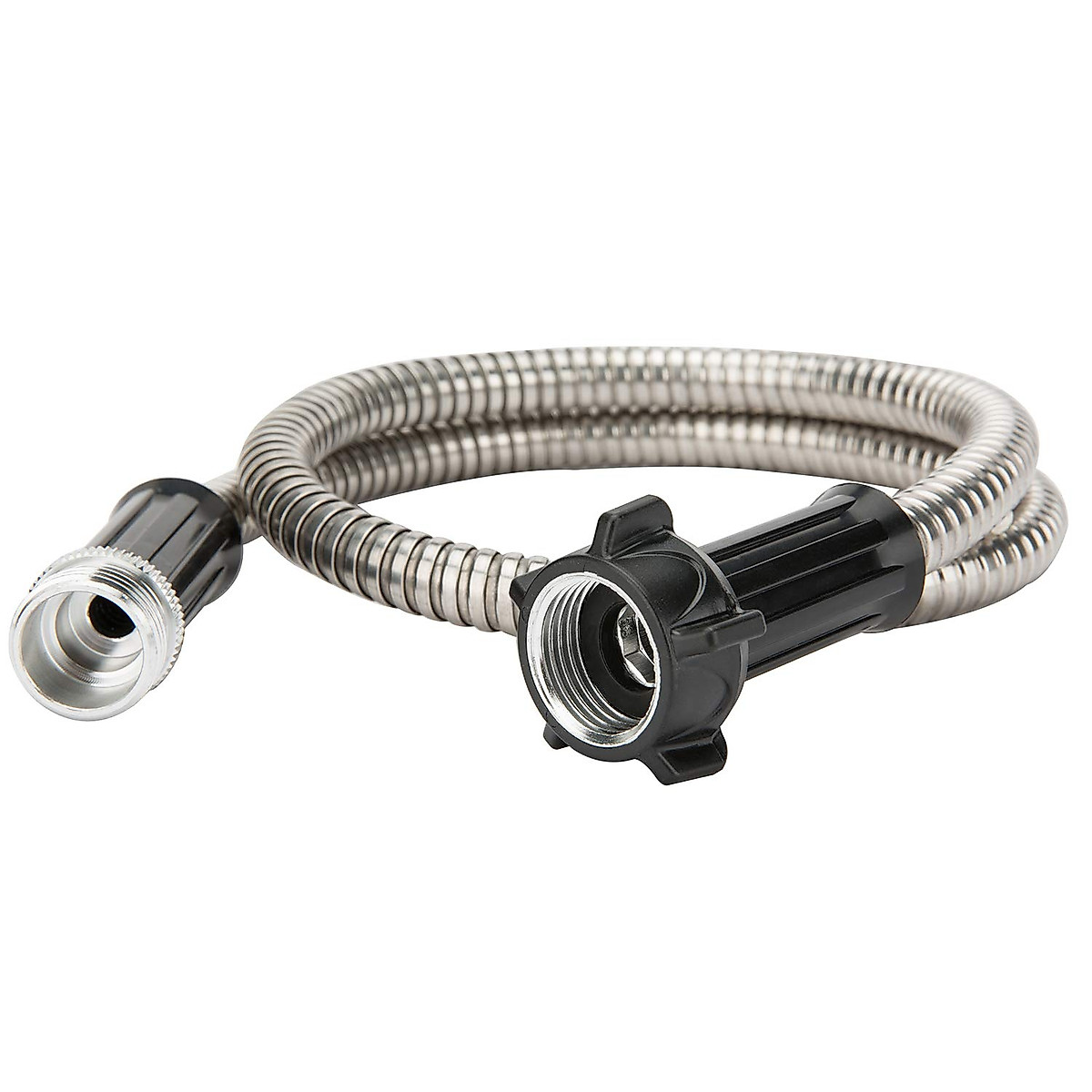 Yanwoo 304 Stainless Steel 1 Feet Short Garden Hose with Female to Male Connector, Water Hose, Metal Hose, Outdoor Hose (1ft)
