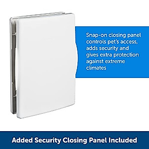 PetSafe Extreme Weather Energy Efficient Pet Door for Cats and Dogs - Insulated Flap System - Large - Plastic Frame,White