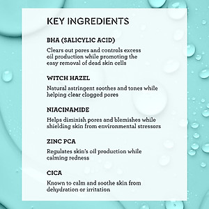 Bliss Clear Genius Clarifying Toner + Serum - 4.3 Fl Oz - Purifies Pores, Tones, Calms & Clears Skin - Salicylic Acid, Niacinamide & Witch Hazel - Clean Paraben Free - Vegan & Cruelty-Free