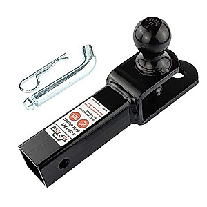 TOPTOW ATV/UTV Trailer Hitch Towing Ball Mounts, 2-Inch Ball, Clevis Pin, Fits 2-Inch Receiver
