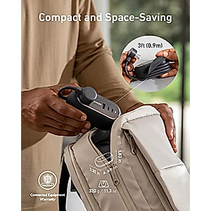 Anker GaNPrime 65W Charging Station, 615 USB C Power Strip for Travel and Work, 5-in-1 Power Strip with 2AC,2 USB C, 1 USB A, 3ft, Power Delivery for iPhone, Galaxy S22, iPad, MacBook,and More(Black)