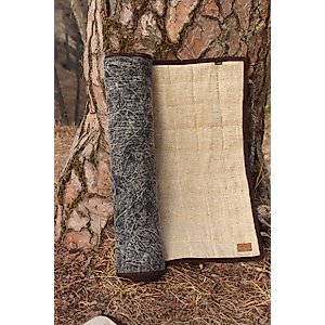 Organic Hemp Yoga Mat, 100% Handmade, Eco-Friendly, Natural and Biodegradable, multipurpose yoga mat. (Black)