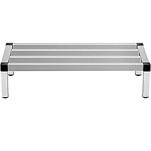 VEVOR Aluminum Dunnage Rack, 48'' x 14'' Commercial Floor Food Shelf, 8'' Off The Floor, 1000lbs Capacity Aluminum Storage Rack, Commercial Food Service Storage in Restaurant, Kitchens, Shops