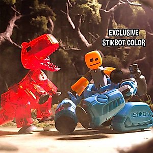 StikBot Zing Megabots 3 Pack, Complete Set of 3 Poseable Action Figures and Mega Vehicles, Turbo Cycle, Knockout and Avalanche