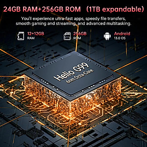 CUBOT Kingkong 9 Outdoor Rugged Phone Unlocked - 24GB RAM+256GB ROM Smartphone,100MP+32MP+24MP Night Vision Camera,10600mAh Large Battery, 6.58 Inch FHD+ Display, IP68 Waterproof Mobile Phones Black