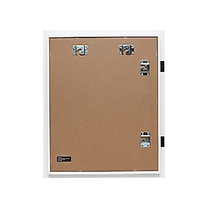 FrameWorks 10” x 12.5” White Wooden Kid Art Frame with Gallery Style Edges, Tempered Glass, and Elastic Straps 2-Pack