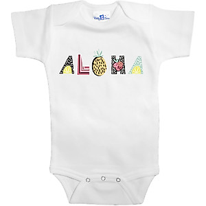 Baby Tee Time Aloha One Piece 0-3 Months White