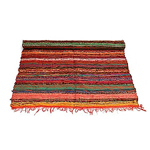 Handmade Braided Chindi Rug, Rag Rug, Area Rug, Carpet Rug, Runner Rug 3x5 Foot, 4x6 Foot, 5x7 Foot, Bed Room Rug (4x6 Foot)
