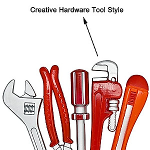 Maydahui 20PCS Hardware Hand Tool Pens Novelty Shape Black ink Ballpoint Pen Pipe Wrench Pincer Pliers Art Knife Spanner Hammer Screwdriver for School Skilled Worker