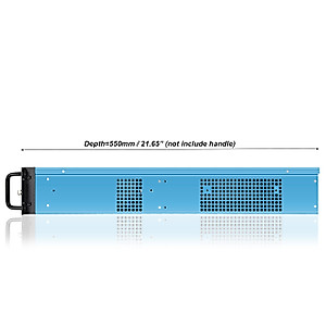 RackChoice 2U Rackmount Server Chassis 2x5.25 + 6x3.5 ATX/MATX Support ATX PSU with Either top or Side Cooling