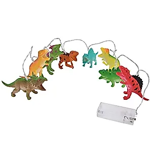 01 02 015 Dinosaur String Lights Battery, LED Dinosaur String Lights Decorations Warm White Light for Gardens for Homes for Kids
