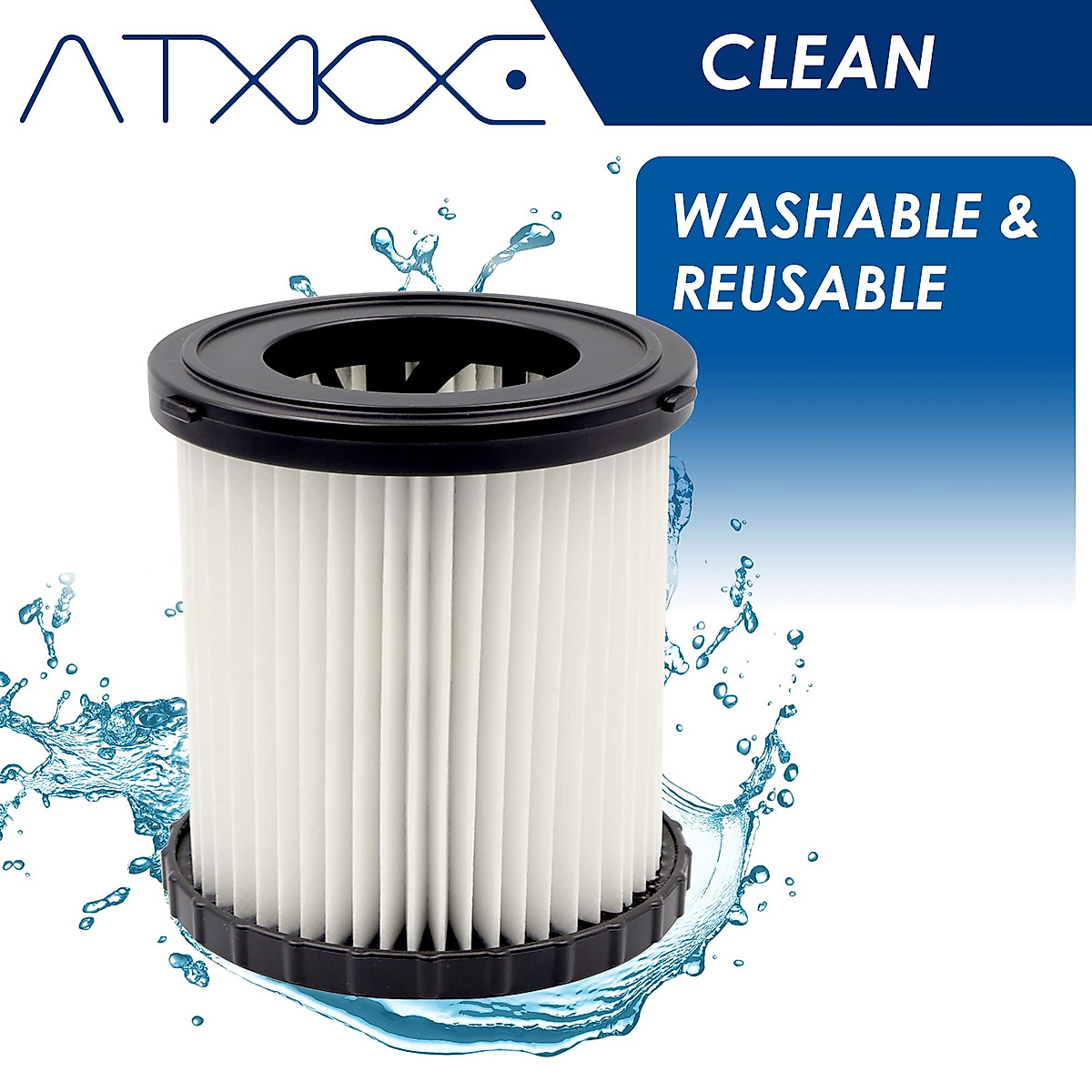 2 Packs of DCV5801H Wet Dry Vacuum Hepa Replacement Filter,Compatible for dowalt DCV580 & DCV581H,Washable and Reusable