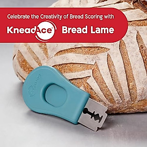 KNEADACE Extractable & Magnetic Bread Lame Dough Scoring Tool - Professional Sourdough scoring tool for Sourdough Bread baking & Bread Making Tools - Scoring Patterns booklet & 5 Razor Blades