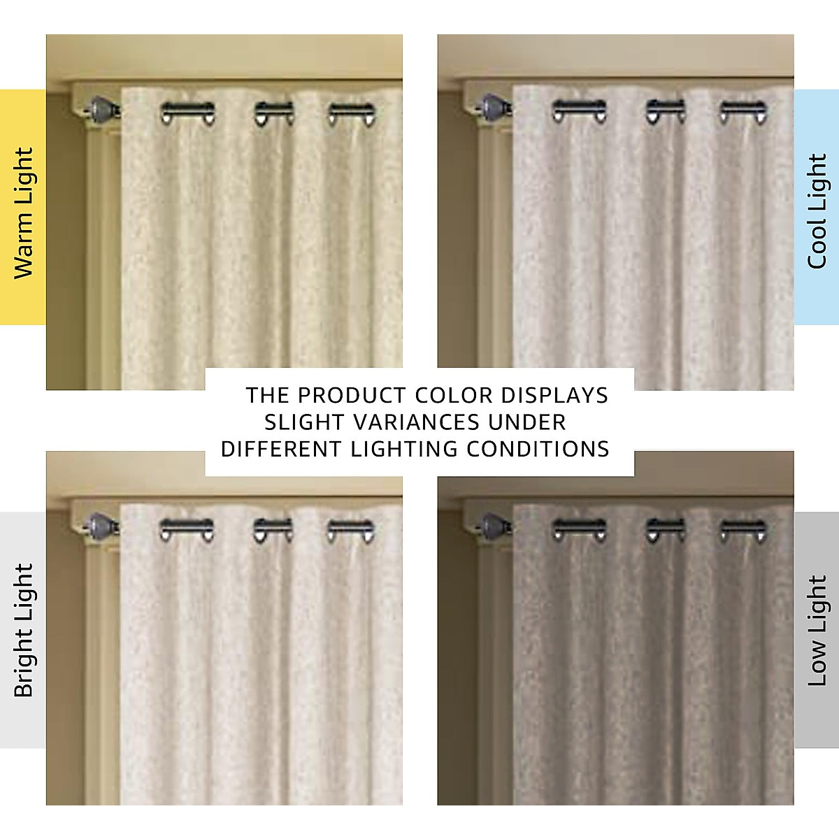 H.VERSAILTEX Linen Blackout Curtains Durable Thick Textured Linen Look 100% Blackout Patio Door Curtain Anti Rust Grommet Extra Wide Sliding Door Curtain Panel, W100 x L108 inch - Natural