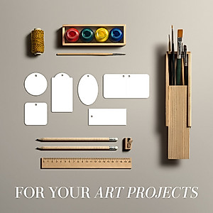 80 Printable White Cardstock Folding Hang Tags with Holes, 3.5 x 2 Inches, Two-Sided Personalize and Custom Tags