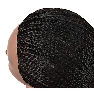 RIHANNAHAIR 100% Real Human Hair Mannequin Head with Stand Manikin Cosmetology Doll Training Head for Hairdresser Practice Braiding Styling Coloring Bleaching Dyeing Curling Cutting Display