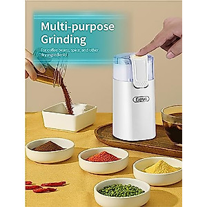 Electric Coffee Grinder Stainless Steel Blade Grinder for Coffee Espresso Latte Mochas, Noiseless Operation.GECGI140-U-1