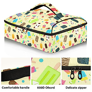 Kcldeci Insulated Thermal Food Carrier Insulated Casserole Carrier for Hot or Cold Food,Ice Cream (3) Insulated Tote Bag for Potluck Cookouts Parties Picnic,Lasagna Lugger
