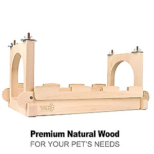 YKD Chinchilla Wood Suspension Bridge, Hanging Large Small Animal Wooden Bridge Platform, Small Animals Habitat Toy for Chinchillas Sugar Gliders Rats Squirrel