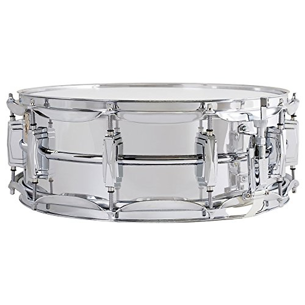 Ludwig LM400 Smooth Chrome Plated Aluminum 5 x 14 Inches Snare Drum with Imperial Lugs and Supra-Phonic Strainer
