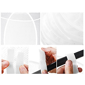 Toy Net Hammock for Stuffed Animals Net, Foldable Toy Storage Organizer 4 Compartments Net for Stuffed Animals Corner for Boys, Girls, Gloves, Hats, Socks（white）