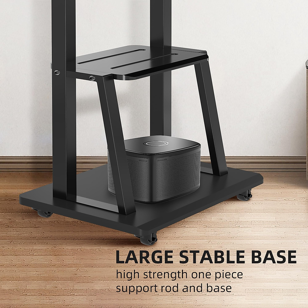 XINLEI Rolling TV Stand with Wheels Heavy Duty Mobile TV Cart for Most 40-100 Inch Flat/Curved Screens, Portable TV Floor Stand with Shelf Large Base, Max VESA 900x600, up to 330 lbs