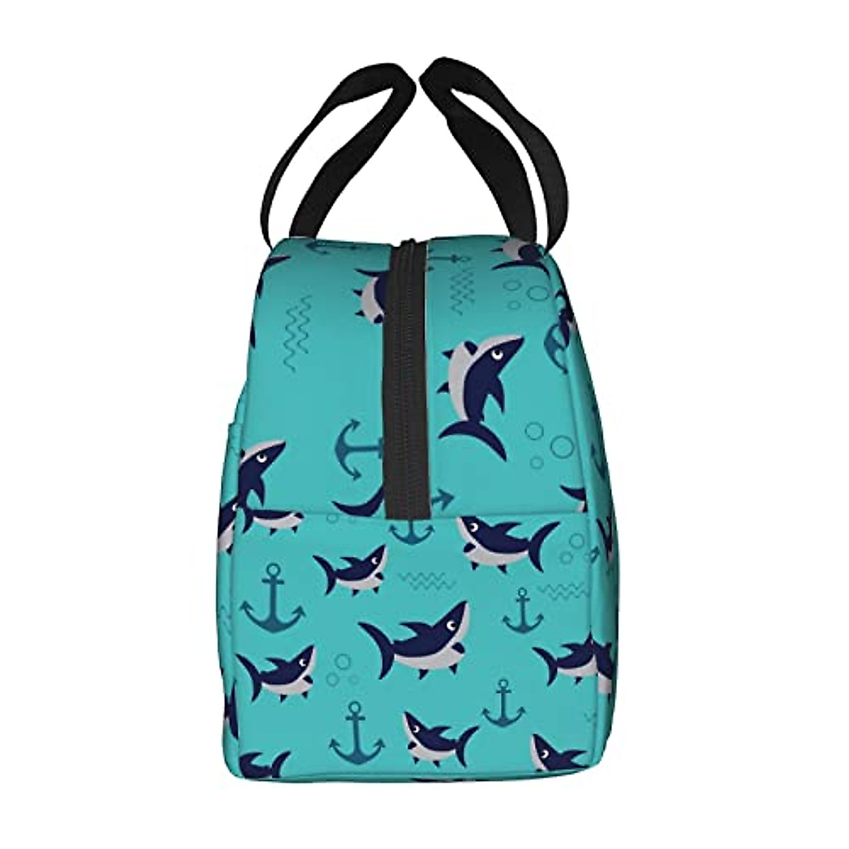 Ocean Lunch Bag Women Small Cooler Bags Insulated Lunch Box for Teen Girls Mens Lunchbox for Work Cooler Tote Bag Waterproof Leak Proof for School Pinic Shark