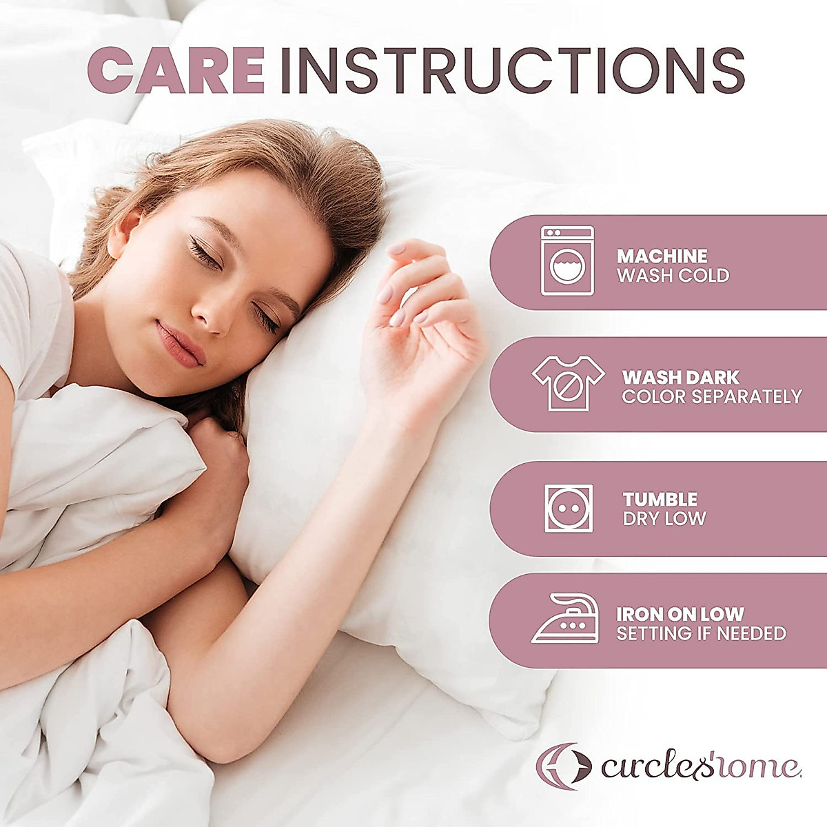 CirclesHome Body Pillow Protectors (20 X 55) - 100% Zippered Cotton Body Pillow Covers - Extra Long Zippered Pillowcase - Protects Pillows from Dirt, Dust and Debris (Body- Set of 2 - 20x55)