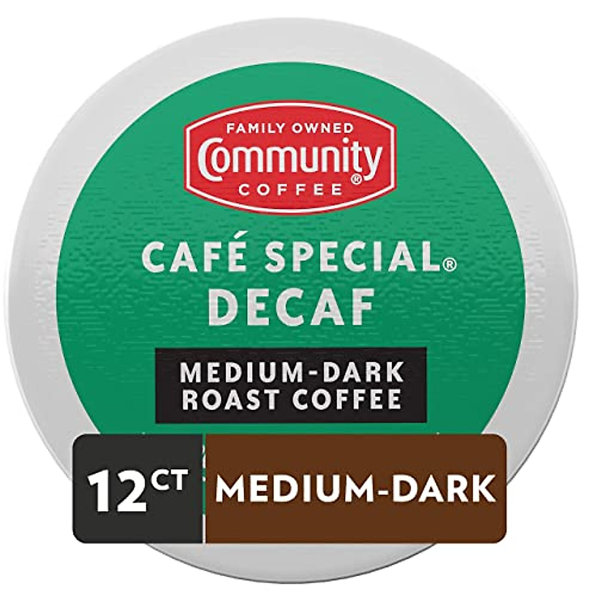 Community Coffee Café Special Decaf 12 Count Coffee Pods, Medium Dark Roast, Compatible with Keurig 2.0 K-Cup Brewers (Pack of 3)