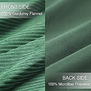 PHF Luxurious Velvet Corduroy Duvet Cover Set King, 3PCS Flannel Soft Comforter Cover Set for All Season, Cozy Durable Duvet Cover with Pillow Shams Bedding Collection, 104" x 90", Emerald Green