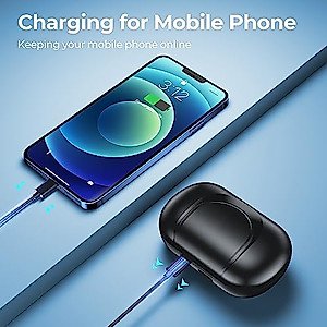 Wireless Earbuds Bluetooth 5.3 Headphones 120Hrs Playtime Wireless Charging Sports Earphones with LED Power Display IPX7 Waterproof Over-Ear Buds with Earhooks Stereo Bass Headset for Workout Running