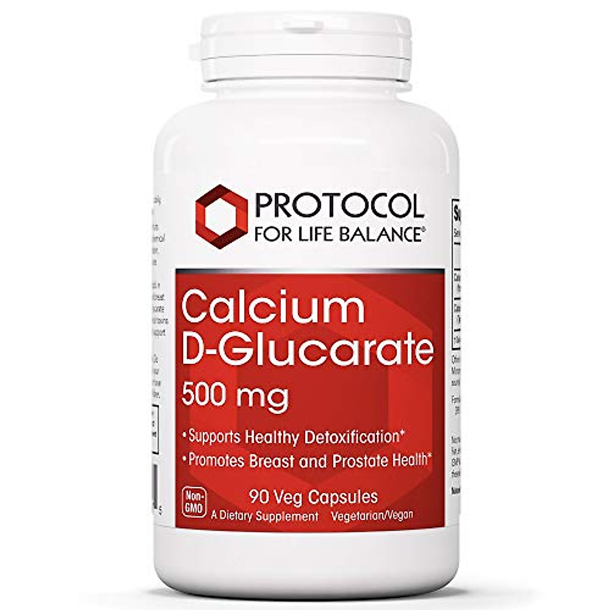 Protocol For Life Balance - Calcium D Glucarate 500mg - Supports Detoxification, Promotes Liver Detox, Breast, Colon and Prostate Health - 90 Vegetable Capsules