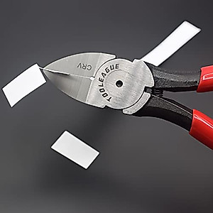 TOOLEAGUE Wire Flush Cutters, 7-inch C-RV Ultra Sharp Flush Cut Pliers, Heavy Duty wire cutters for crafts,artificial flowers,Jewelry Making, Electrical & Any Clean Cut Needs