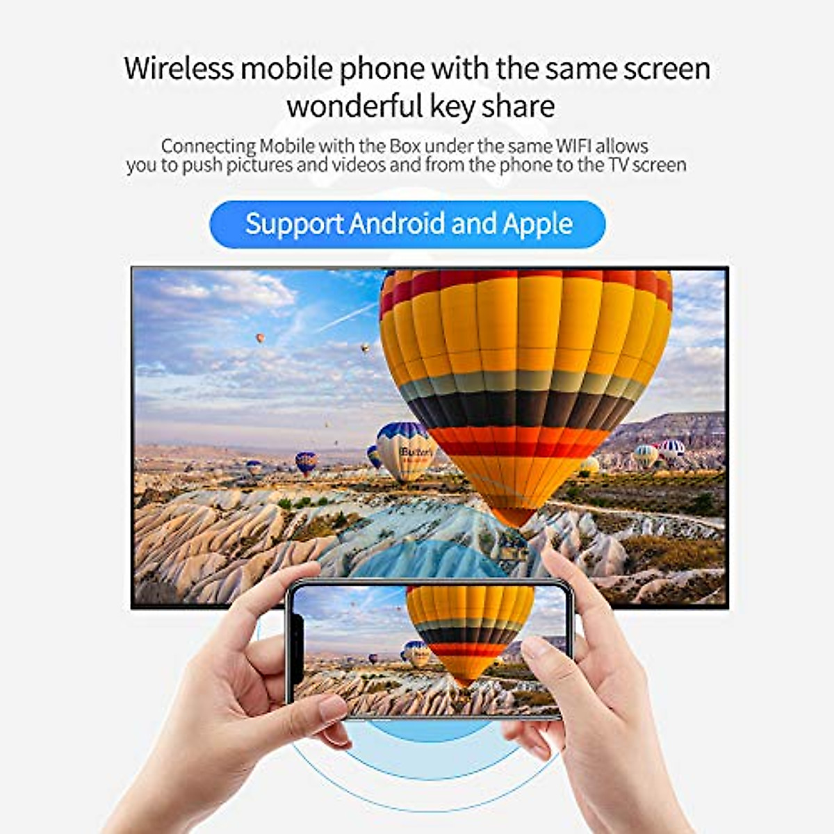 Android 10.0 TV Box T95 2GB RAM 16 ROM Allwinner H616 Quad-core Smart Android Box with Wireless Mini Keyboard, Support 6K/3D/H.265 10/100 Ethernet LAN 2.4/5.0GHz Dual WiFi Bluetooth 5.0