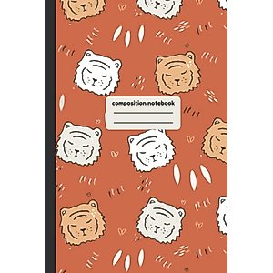 Kawaii Tiger Notebook Journal: College Ruled: 6 x 9, Cute Animal Notebook, Tiger stationery, Cartoon Notebook, Blank Lined Journal For Notes, Animal Print Diary