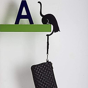 Artori Design Unique Banana Holder Balance Hook - Magic Hook for Hanging Plants Jackets Keys or Stylish Purse Hanger - Perfect for Kitchen Dorm Room Bedroom and Entryway for Home or Office (Cat)
