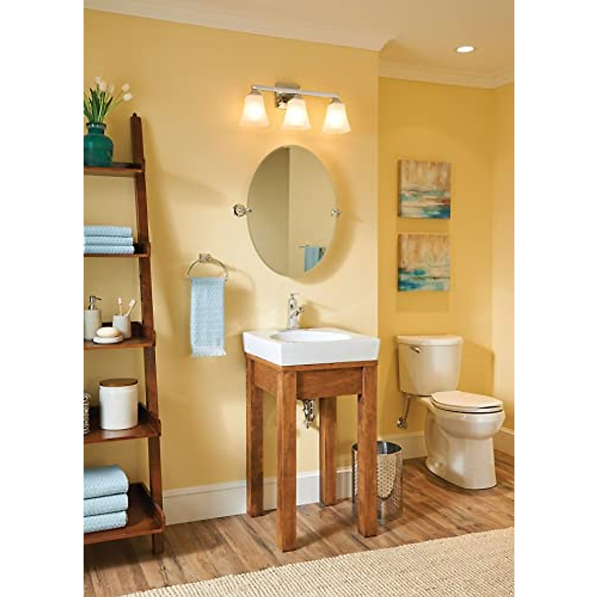 Moen Conway Chrome One-Handle Single Hole or Centerset Bathroom Faucet with Drain Assembly, WS84923