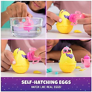 Hatchimals Alive, Neon Rainbow Spring Basket Toy (Styles May Vary), 3 Self-Hatching Easter Eggs, Fun Gift & Kids Toys for Girls & Boys Ages 3 and up