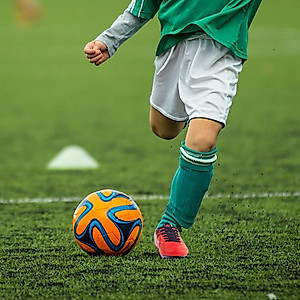 ZVC Kids Soccer Cleats Boys Girls Soccer Shoes Outdoor Firm Ground Youth Football Cleats (Little Kid/Big Kid) Red