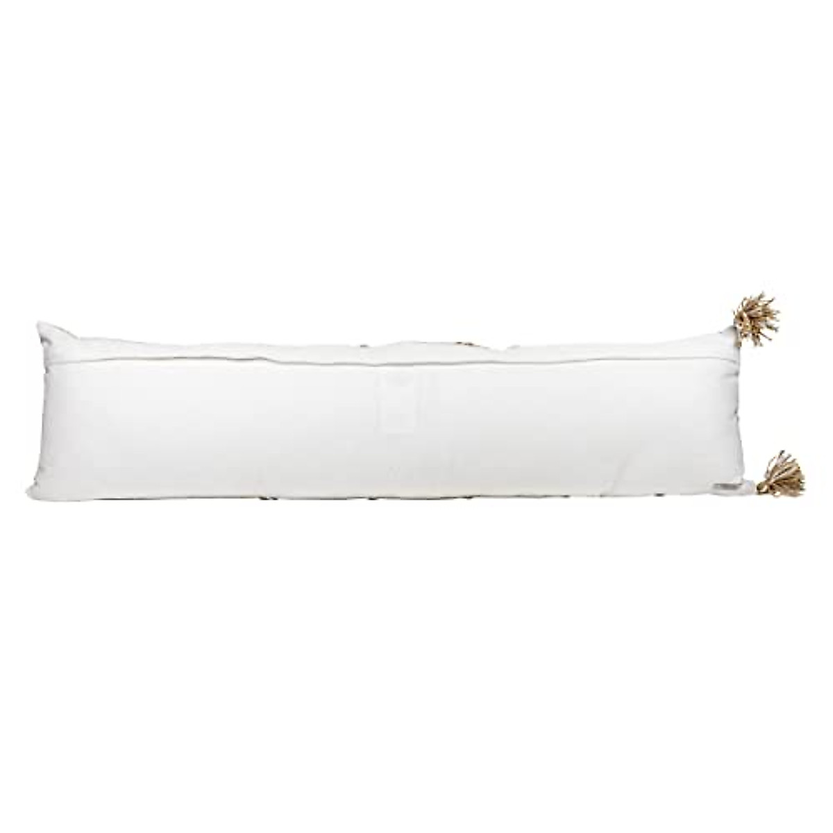 Foreside Home & Garden Tan Braided Accents 12X46 Hand Woven Filled Outdoor Pillow