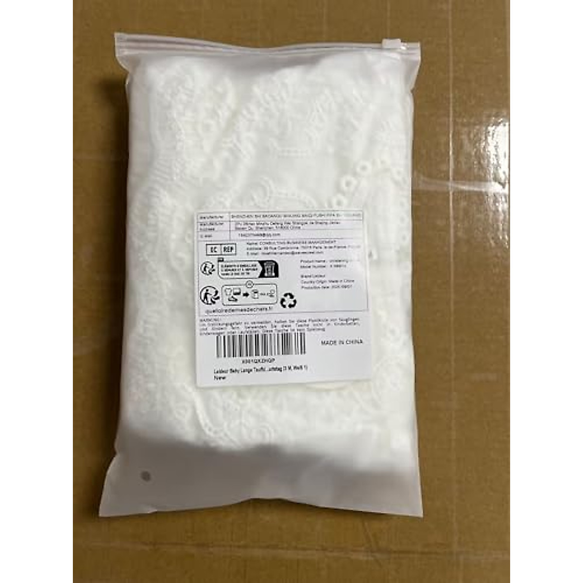 Leideur Baby Long Christening Gowns White Baptism Dress Special Occasion Dresses for Girls Birthday (6 Months, White 1)