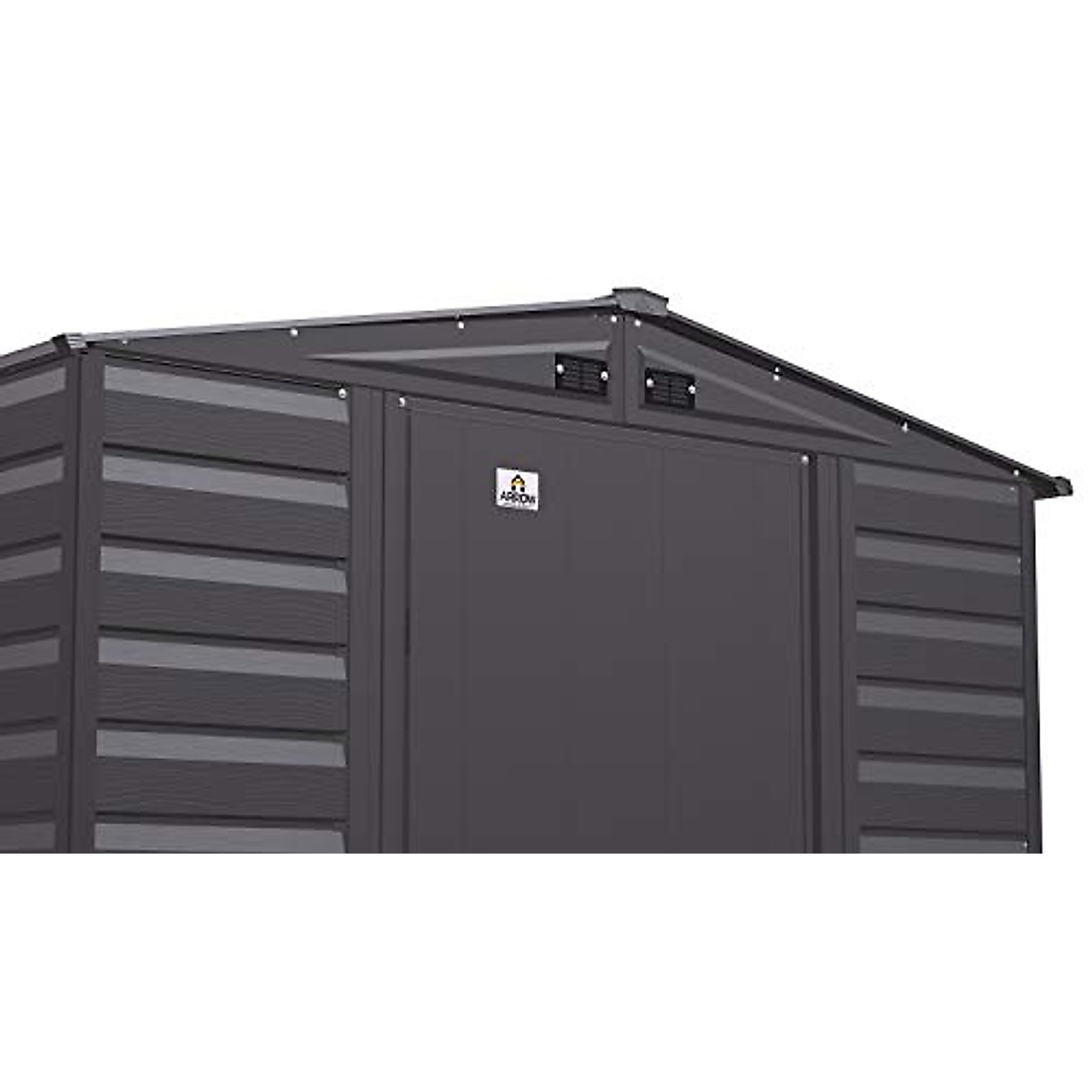 Arrow Select 6' x 7' Outdoor Lockable Steel Storage Shed Building, Charcoal