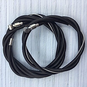 APRUNM Black front and rear brake cables are suitable for bicycle and mountain bike brake cables, bicycle control cables (1 pair)