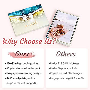 TALLSOCNE Wall Collage Kit Aesthetic Pictures, Pink Room Decor for Teen Girls, VSCO Posters for Bedroom, Dorm Photo Wall Art, Rosy Collage Prints Kits (60 Set 4x6 inch)