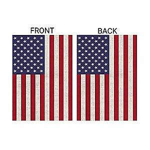 American Garden Flag USA Independent Day 4th of July Celebrate Burlap Double Sided Outdoor Yard Decorations 12.5 x 18 Inch