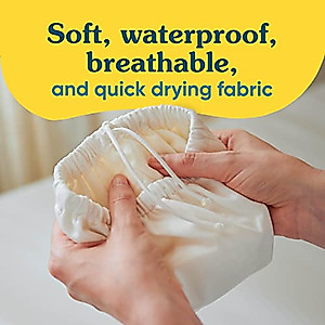 Charlie Banana Reusable Swim Diaper, Washable, Adjustable Drawstring for Baby Girls Boys, Soft and Snug Waterproof Fit to Prevent Leaks - Malibu, Size L (22-34 lbs)