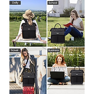 LOVEVOOK Laptop Backpack for Women,15.6 Inch Work Travel Backpack with Charging Port, Teacher Nurse Bag With Organizer Pouch Fashion Daypack Computer Backpack for Business College