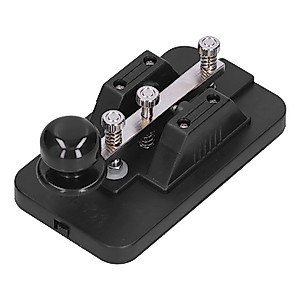 Morse Code Key Telegraph Tapper Manual CW Practice Tool Trainer with Buzzer for Beginner